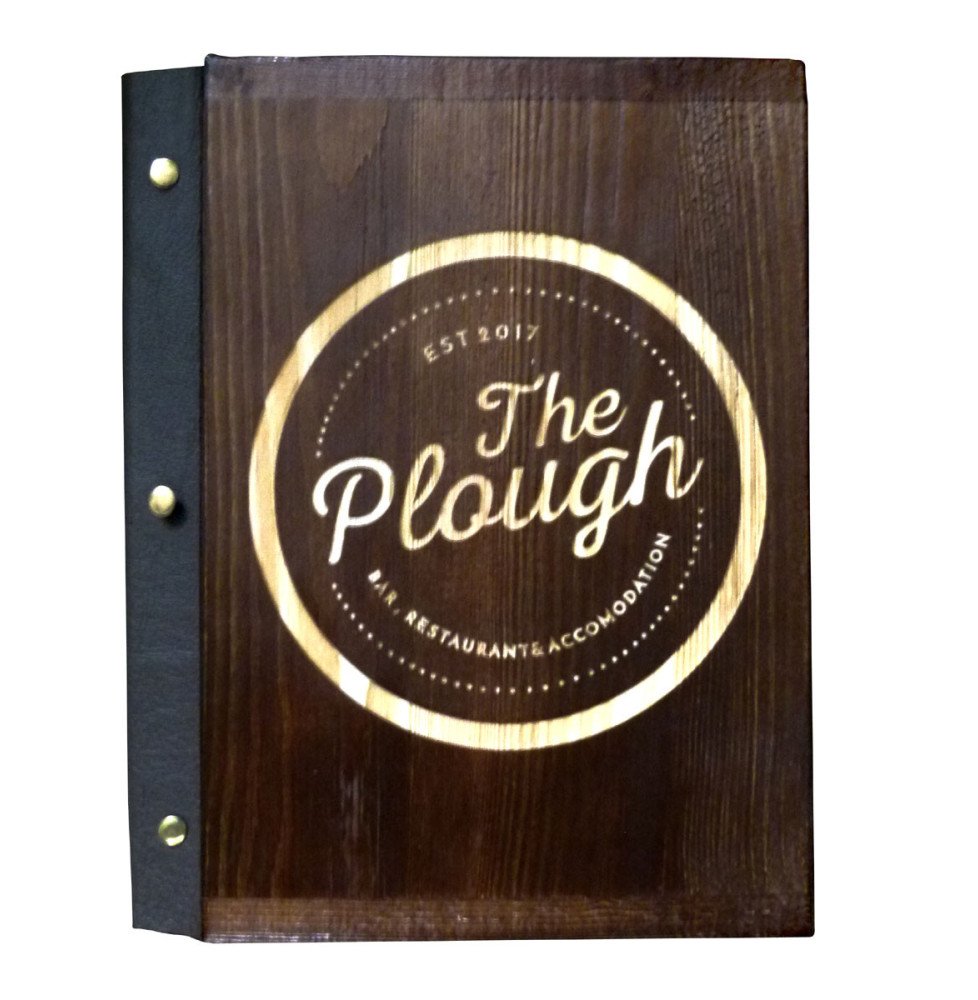 Dark Leather Menu Holder - Elegance for Exceptional Menu