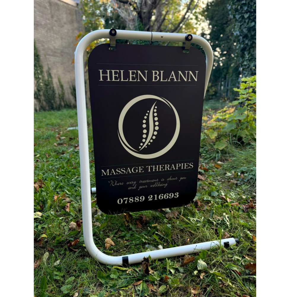Folding Swing Pavement Sign with Printable Aluminum Panel